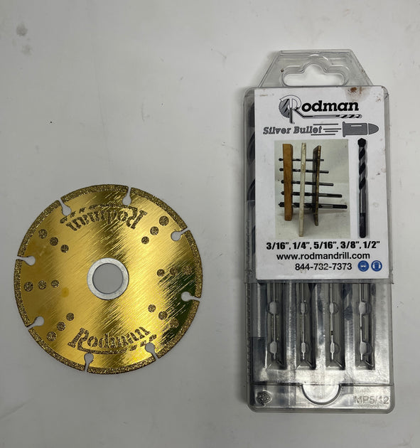 Silver Bullet Multipurpose Drill Bit Set & 4 1/2" Goldfinger Diamond C ...