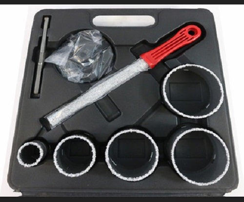 Rodman Tungsten Carbide Gritted Hole Saw Set - 9pc | Rodman Tools